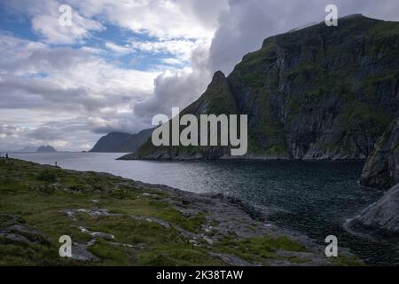 A I Lofoten, Sorvagen Norway - July 18, 2022: Beautiful scenery of A I ...
