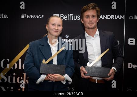 Belgium's Charlotte Englebert and Belgium's Tom Boon, winners of the ...