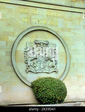 The High Court of Justiciary, front sign, Glasgow, Scotland, UK Stock ...