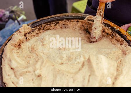 preparation of tejate drinks at a fair Stock Photo - Alamy