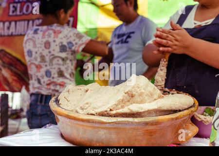 preparation of tejate drinks at a fair Stock Photo - Alamy