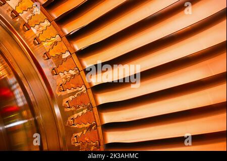 Rotor of modern steam turbine in plant workshop closeup Stock Photo - Alamy