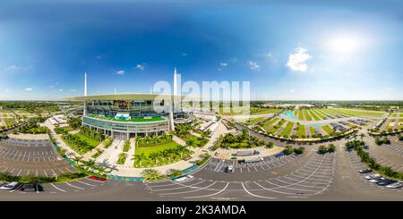 360° view of Miami, Florida, USA. Aerial 360 equirectangular photo ...
