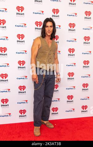 Justin Johnson Cortez arrives at the iHeartRadio Music Festival on ...