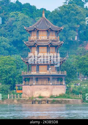 The pagoda of Jiading Square, Leshan, Sichuan, China Stock Photo - Alamy