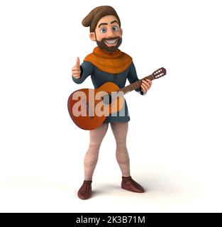 Fun 3D cartoon medieval man Stock Photo - Alamy