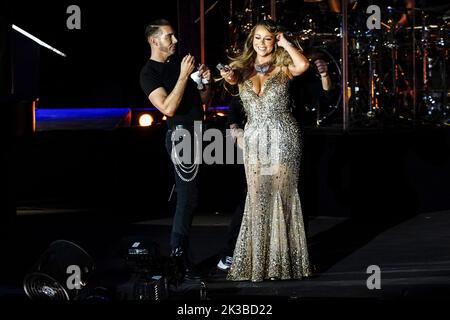 Mariah Carey at the 2022 Global Citizen Festival in Central Park on ...