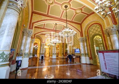 Budapest, Hungary. Interior of the Vigado Concert Hall, Budapest's ...