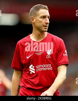 Liverpool's Gregory Vignal during the Legends match at Anfield ...