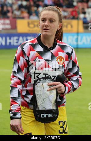 DAGENHAM ENGLAND - SEPTEMBER 25 :Sophie Baggaley of Manchester United ...