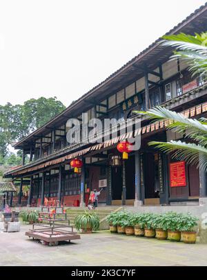 The architectural landscape of Fuhu Temple in Emei Mountain, China ...