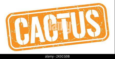 CACTUS text written on orange rectangle stamp sign Stock Photo - Alamy