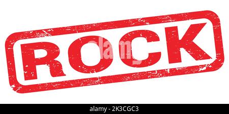 ROCK text written on red grungy stamp sign Stock Photo - Alamy