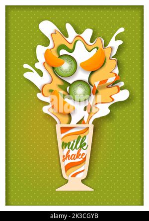 mango juice cup with straw vector illustration Stock Vector Image & Art ...