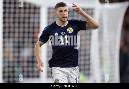 Scotland's Ryan Christie celebrates scoring their side's first goal of ...