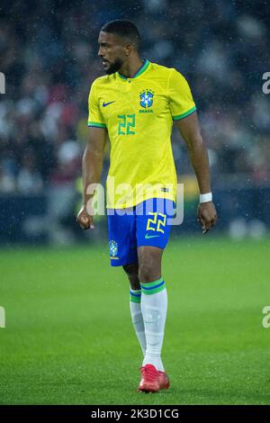 Bremer (Brazil) Looks on during the Brazil training session at Columbia ...