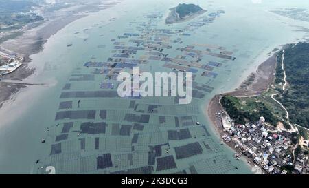 NINGDE, CHINA - SEPTEMBER 23, 2022 - An aerial photo shows an offshore ...