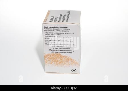 NATECAL 600 mg CHEWABLE TABLETS Stock Photo - Alamy
