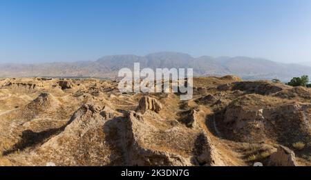 Ancient Sogdian Ruins of Penjikent in Penjikent Tajikistan Stock Photo ...