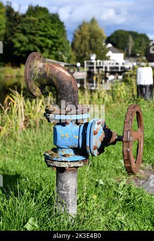 Water hydrant, River Barrow, Athy, County Kildare, Ireland Stock Photo ...