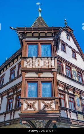 Multistorey half timbered building in the historic part of esslingen ...