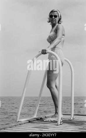 Summer holidays, Manerba del Garda, Garda lake, Italy, Archives 1967 ...
