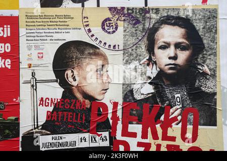 A poster advertising a theatre piece called 'Children's Furnace' is ...