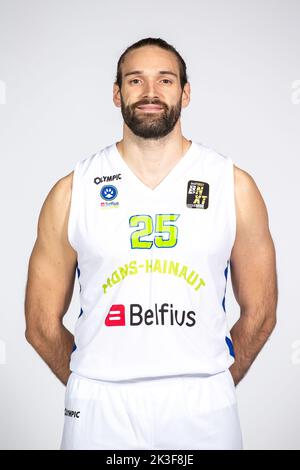 Mons' Alexandre Gavrilovic poses at a photoshoot of Belgian Basketball ...