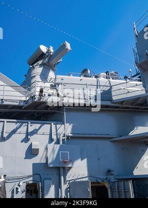 Long Beach, JUL 24 2014 - Sunny view of the Battleship USS Iowa Stock ...