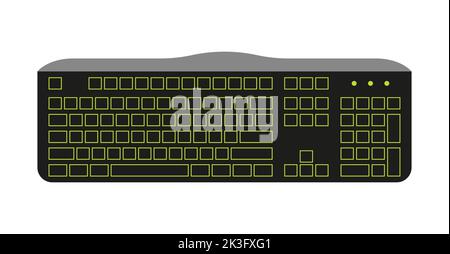 Computer keyboard key with key printing. Keyboard keys icon button ...