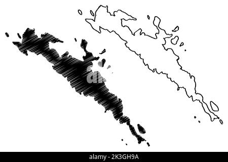 Zut island (Republic of Croatia, Adriatic Sea, Kornati Archipelago) map ...