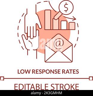 Low response rates concept icon Stock Vector Image & Art - Alamy