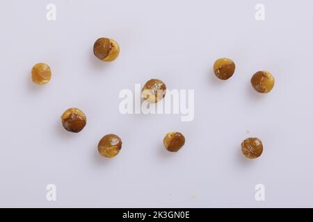 Fall Chanachur food on a white background. Mixed Chana chur with white ...