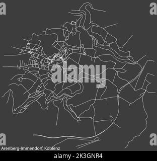 Street roads map of the ARENBERG QUARTER, KOBLENZ Stock Vector Image ...