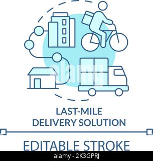 last mile delivery icon color illustration Stock Vector Image & Art - Alamy