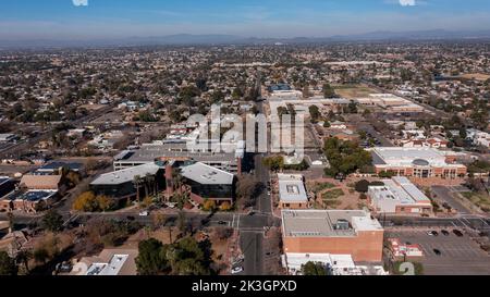 Afternoon aerial view of downtown Glendale, Arizona, USA Stock Photo ...