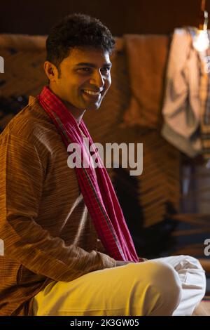 Portrait of cheerful Bihar man looking at camera Stock Photo - Alamy