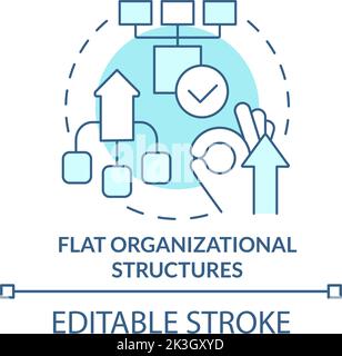 Flat organizational structures concept icon Stock Vector Image & Art ...
