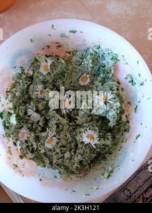 decorated risotto with vegetables Stock Photo - Alamy