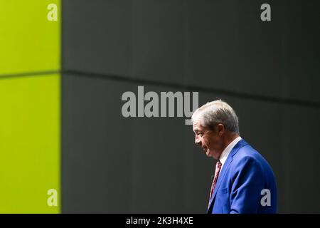 MELBOURNE, AUSTRALIA - SEPTEMBER 26: Nigel Farage is seen having a ...