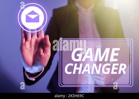 Text showing inspiration Game Changer. Internet Concept Sports Data ...