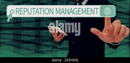 Handwriting text Reputation Management. Word Written on Influence and ...