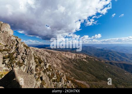 Views at the Horn Hut and picnic area on Mt Buffalo on a summer's ...