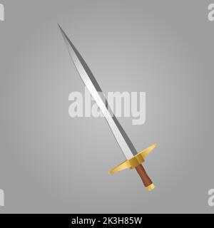 Metal Sword, straight swords, Asia sword, vector realistic sword ...