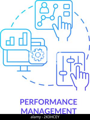 Performance management blue gradient concept icon Stock Vector Image & Art - Alamy