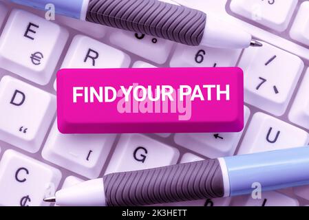 Conceptual display Find Your Path. Business overview Search for a way ...