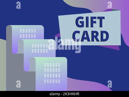 Writing displaying text Gift Card. Internet Concept A present usually ...