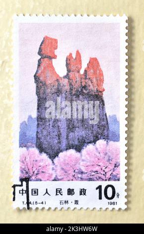 CHINA - CIRCA 1981: A stamp printed in China shows J68, 70th anniv. of ...