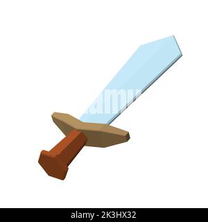 cartoon game sword, Swords in flat style, Cartoon sword for a game on ...