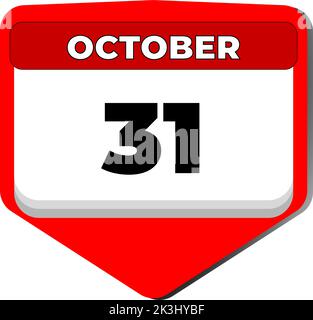 Calendar thirty first of October icon Stock Vector Image & Art - Alamy